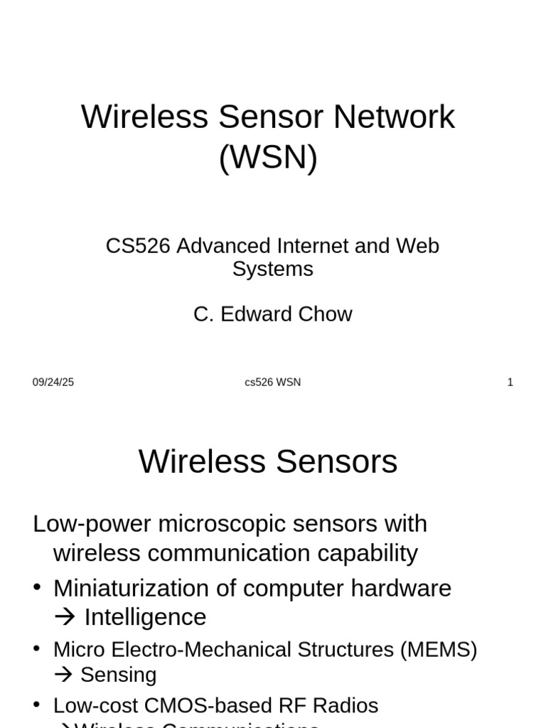 Wireless Sensor Network | PDF | Wireless Sensor Network | Wireless Ad Hoc Network