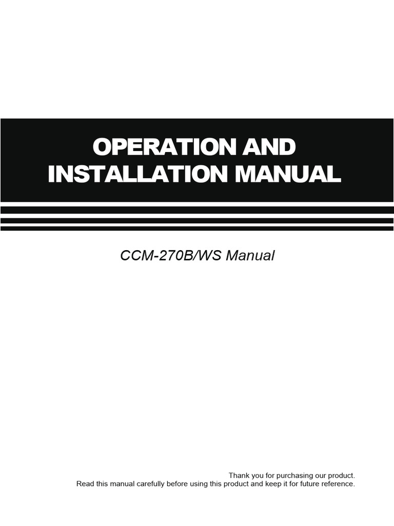 CCM-270BWS Operation and Installation Manual | PDF | Ip Address ...