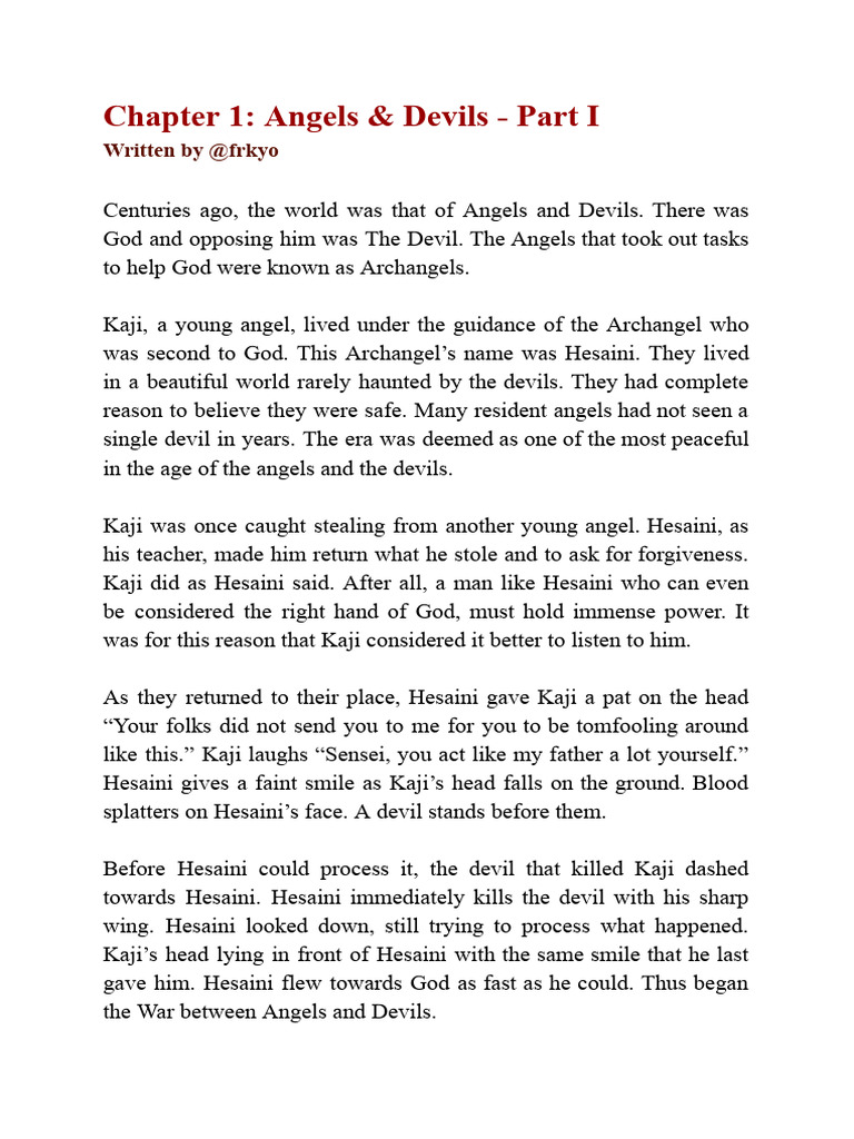 War of Angels and Devils | PDF | Satan | Devil