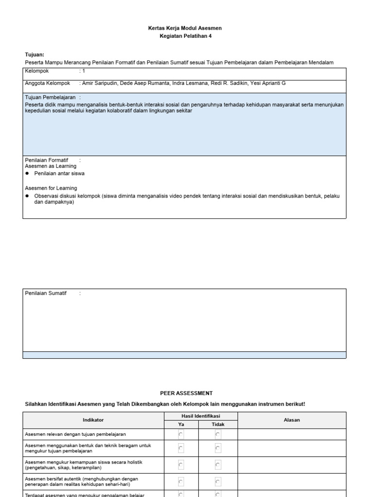LK Modul 4 KP4 Asesmen PM | PDF