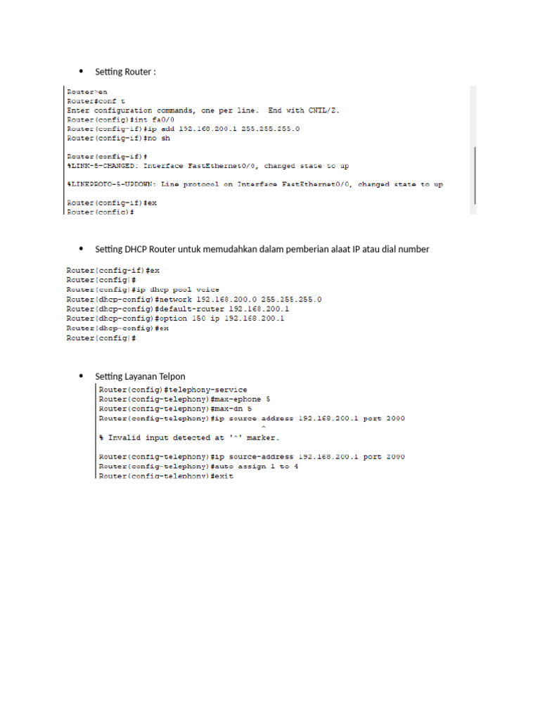 KODE KONFIGURASI VOIP | PDF