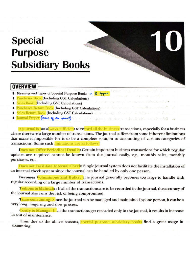 XI - Subsidiary Books (Part 1) - 250830 - 190720 | PDF