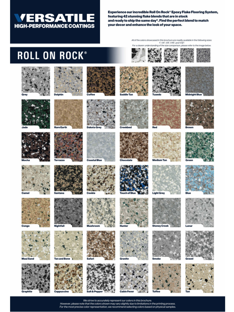 Roll On Rock Flake Colors | PDF