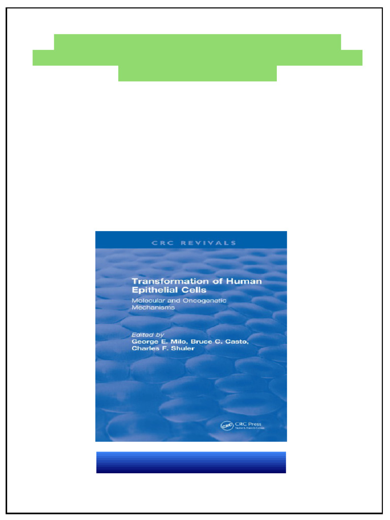 Transformation of Human Epithelial Cells 1992 Molecular and Oncogenetic ...