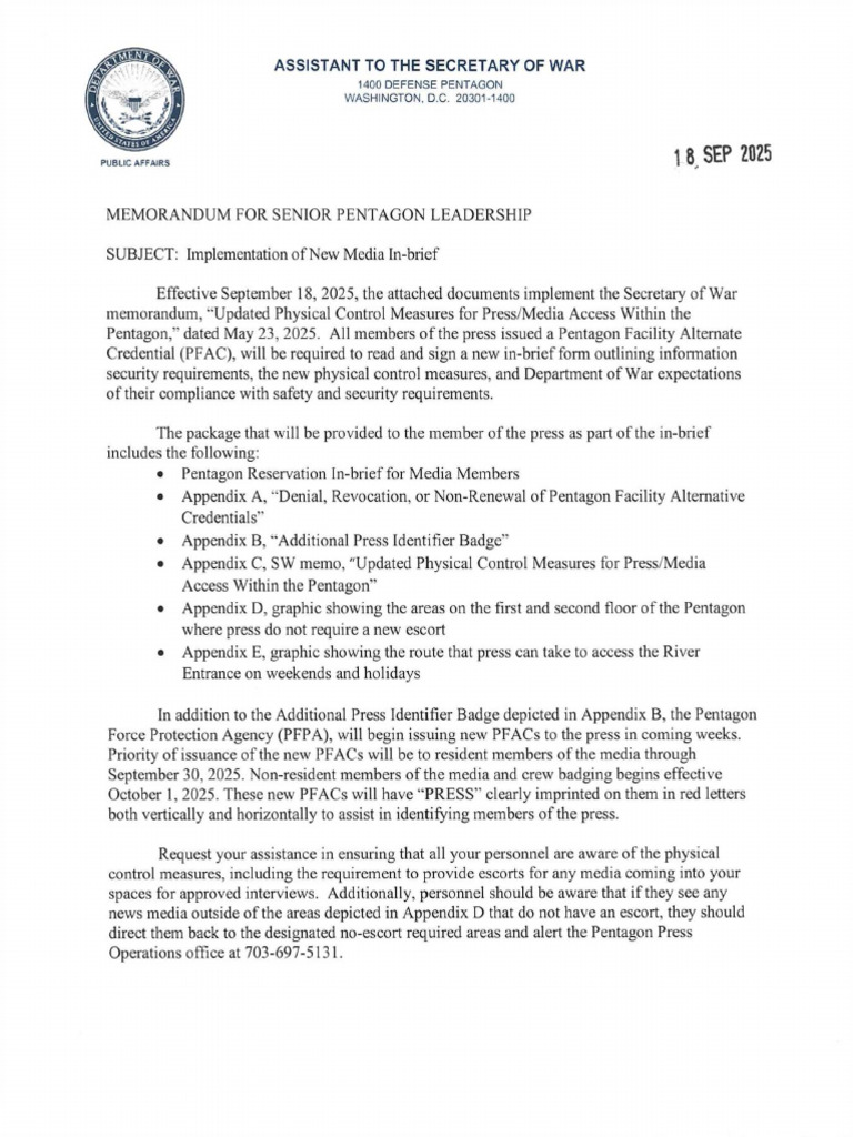 New Media In-brief for Pentagon Press | PDF | Parking | United States ...