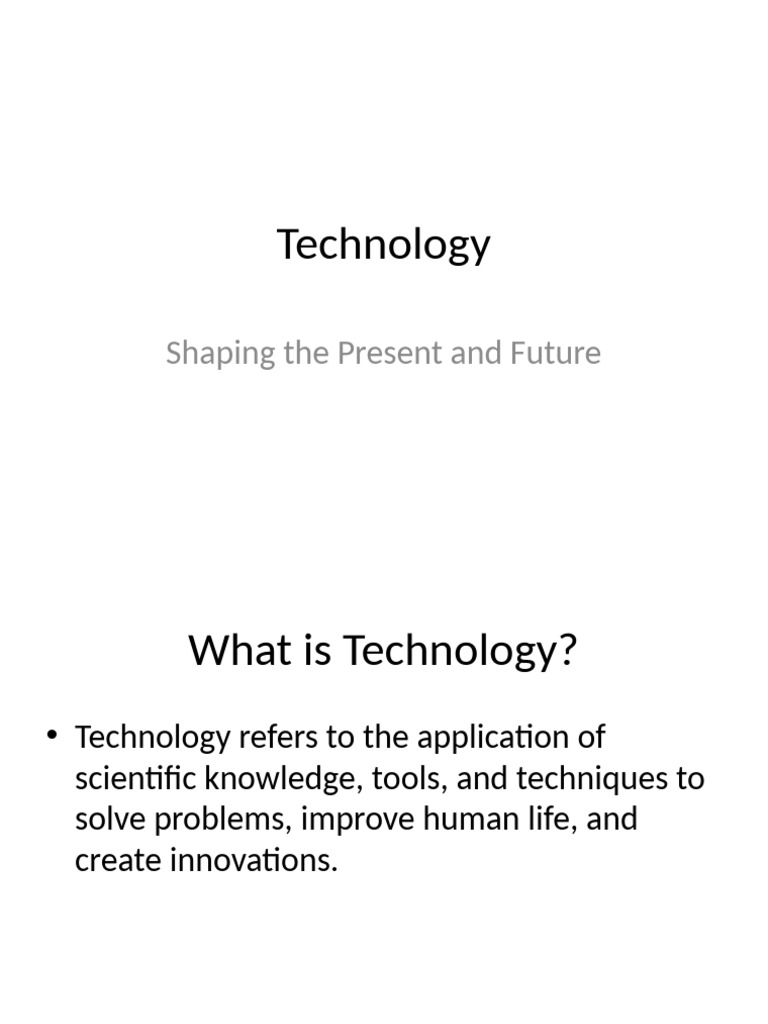 Technology Presentation | PDF