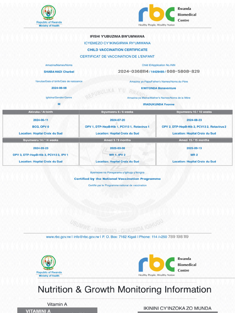 SHABA HADI Charbel 444 VaccineCertificate | PDF