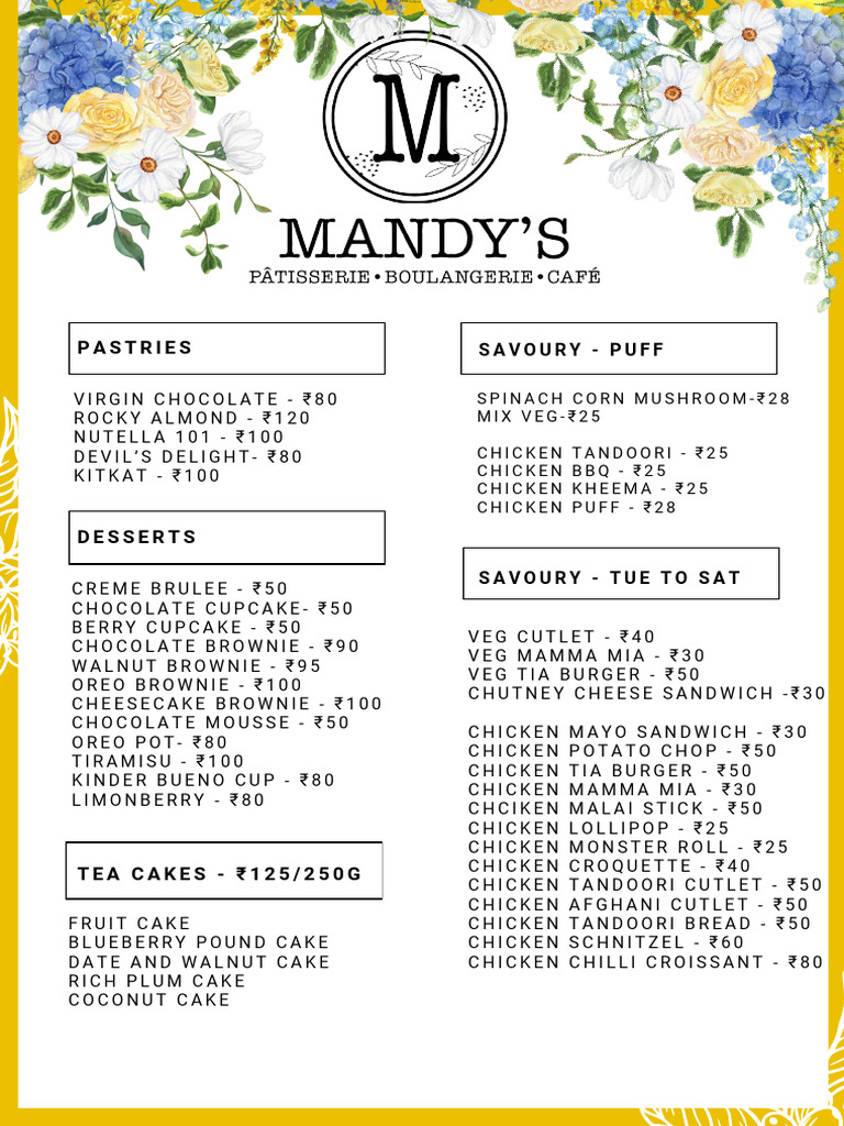 Mandys - Amanda Alliyson Divecha - Leon Tressa - 9967374315 7738964974 | PDF | Cuisine | Western ...