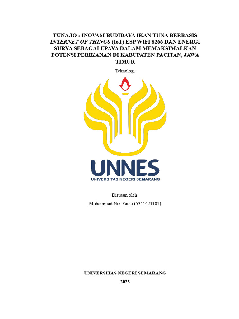 Esai - Muhammad Nur Fauzi - UNNES - TUNA IO INOVASI BUDIDAYA IKAN TUNA ...