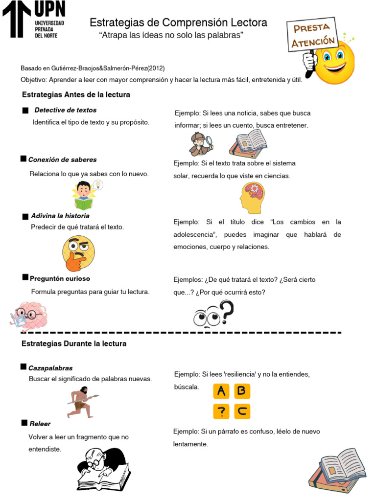 Estrategias de Comprensión Lectora | PDF | Comprensión lectora ...