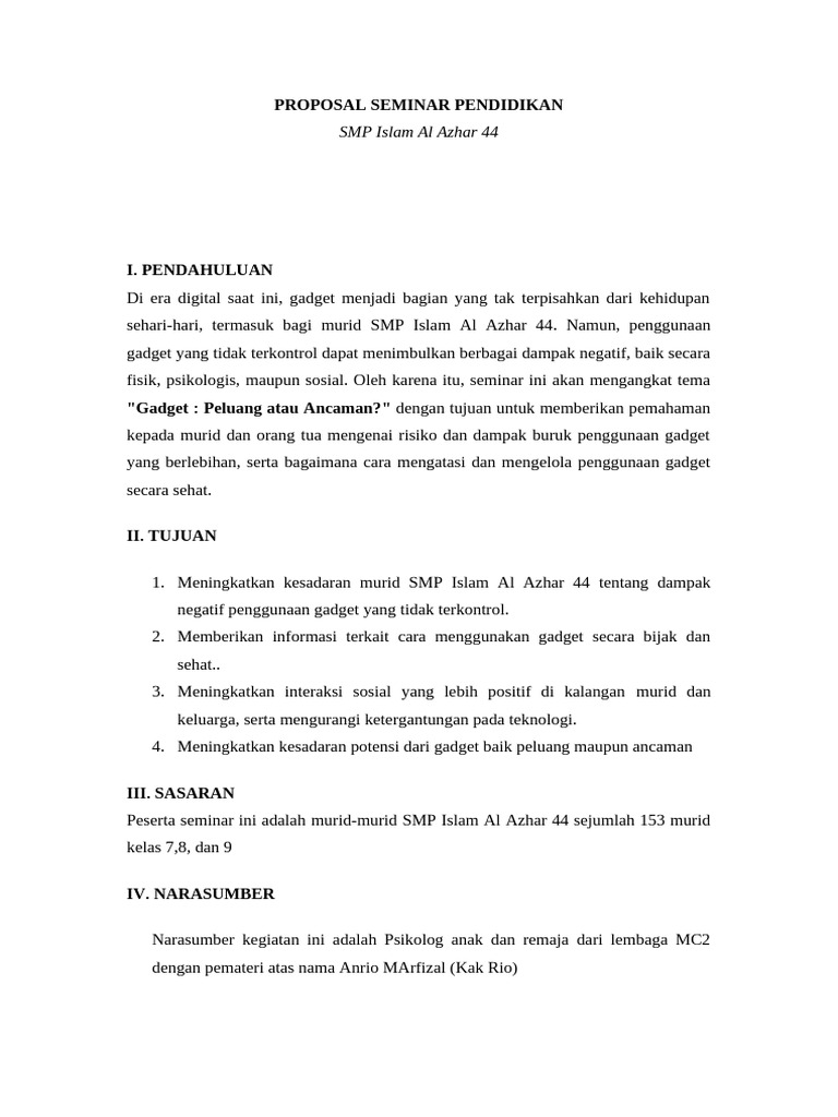 Proposal Bk Gadgetdocx | PDF