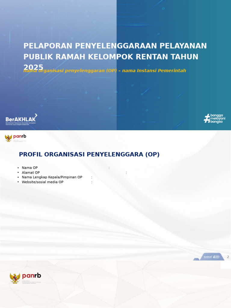 Template Bukti Dukung Monitoring Kelompok Rentan Tahun 2025 | PDF