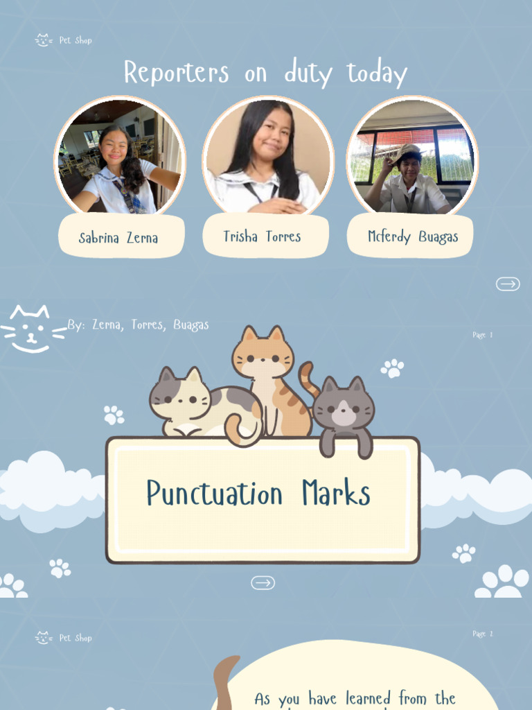 Blue Cute Illustration Pet Shop Presentation | PDF | Sentence ...