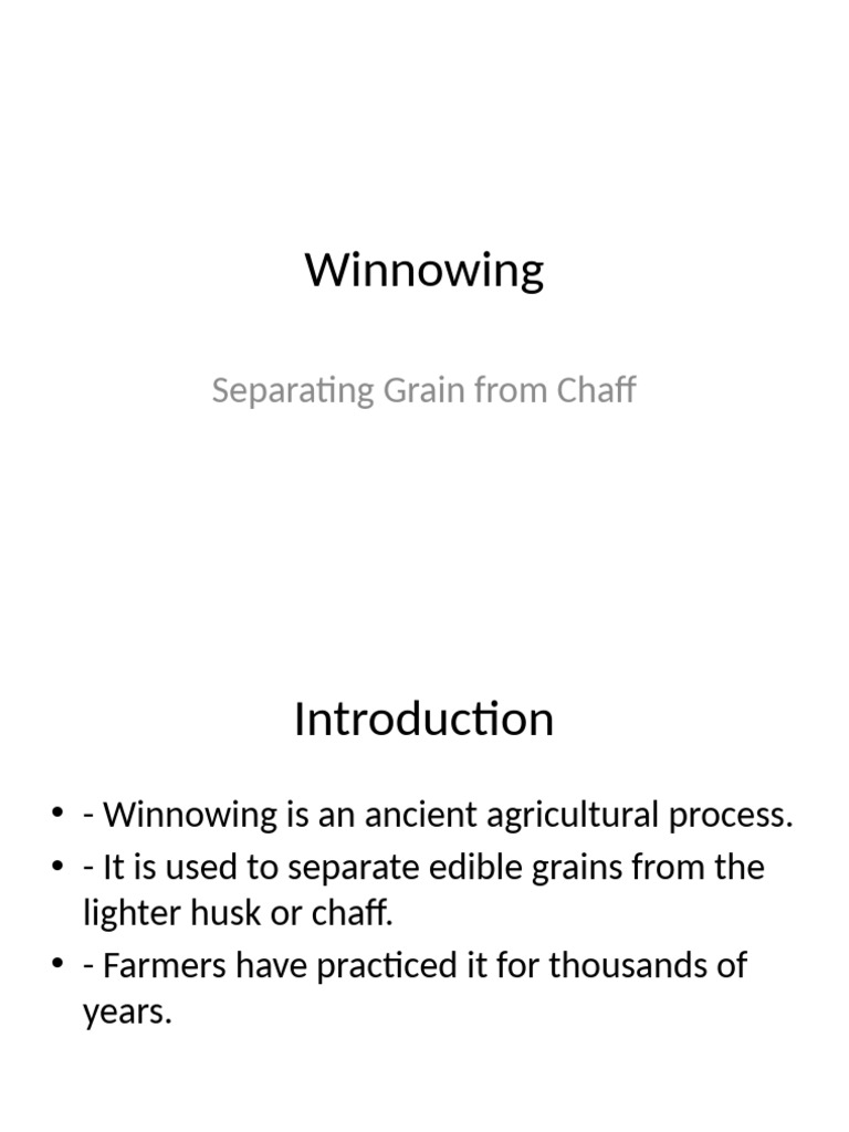 Winnowing | PDF