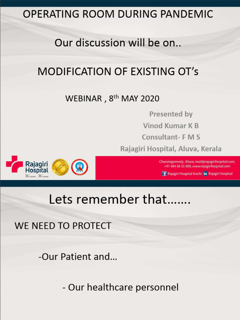 Modification of Existing OTs During Pandemic | PDF | Microbiology