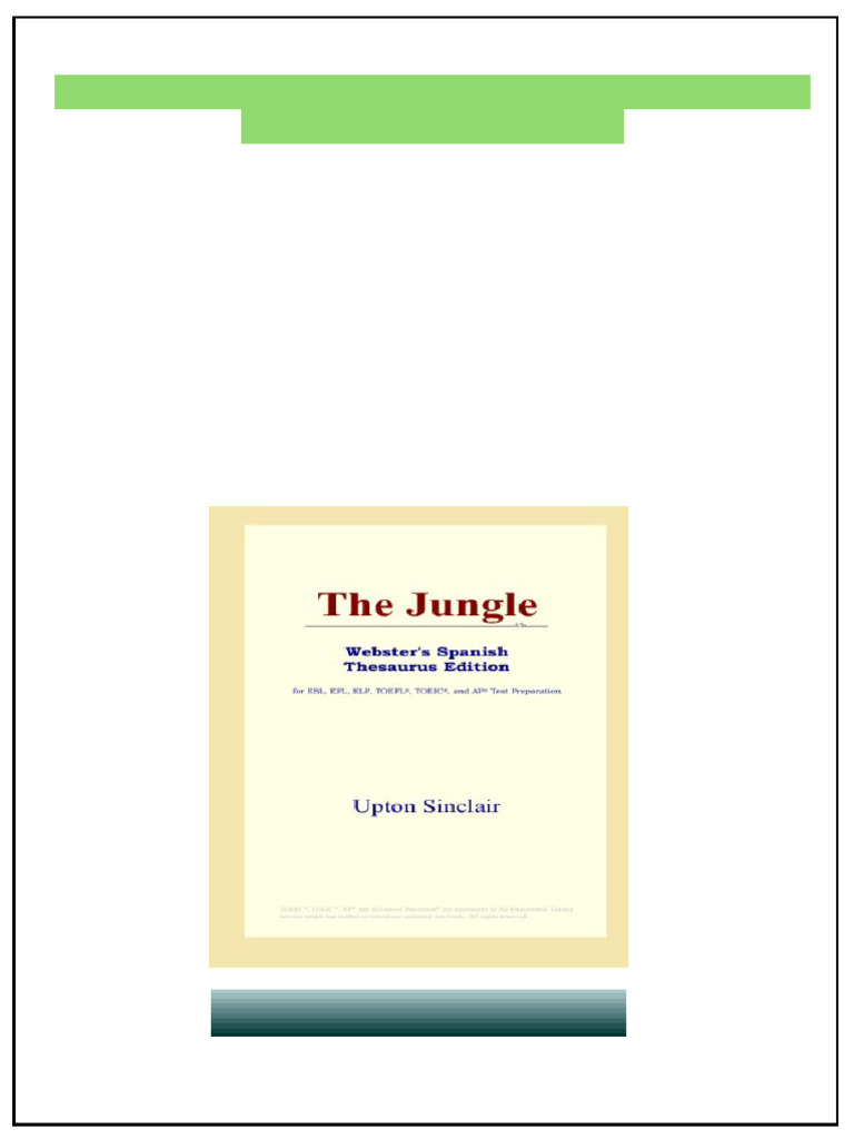 The Jungle Webster s Spanish Thesaurus Edition Upton Sinclair download full chapters | PDF ...