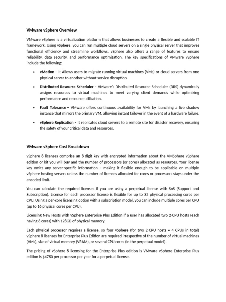 VMware VSphere Overview | PDF | Cloud Computing | Virtual Machine