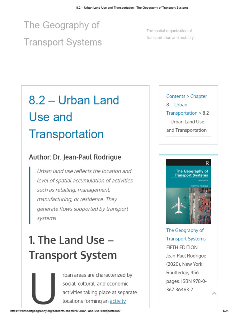 Urban Land Use and Transport Systems | PDF | City | Transport