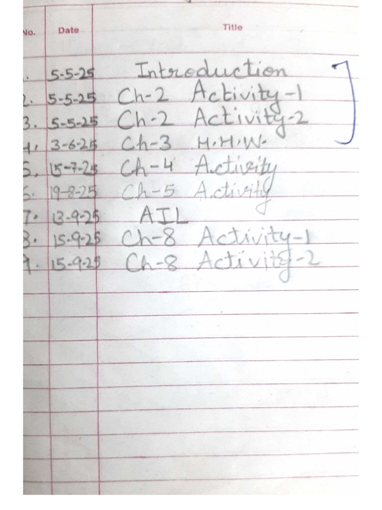 EVS Activity Notebook Work | PDF