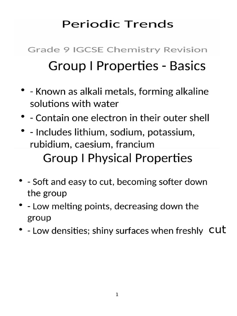 Periodic Trend Notes | PDF