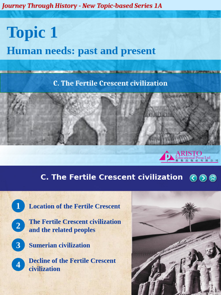 Topic 1 Human Needs: Past and Present C. The Fertile Crescent ...