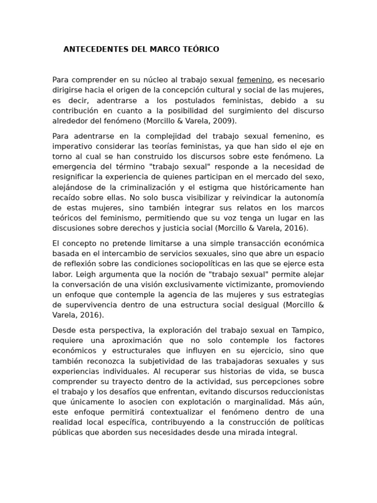 Designacion Del Marco Teorico Creo | PDF | Prostitución | Infección transmitida sexualmente