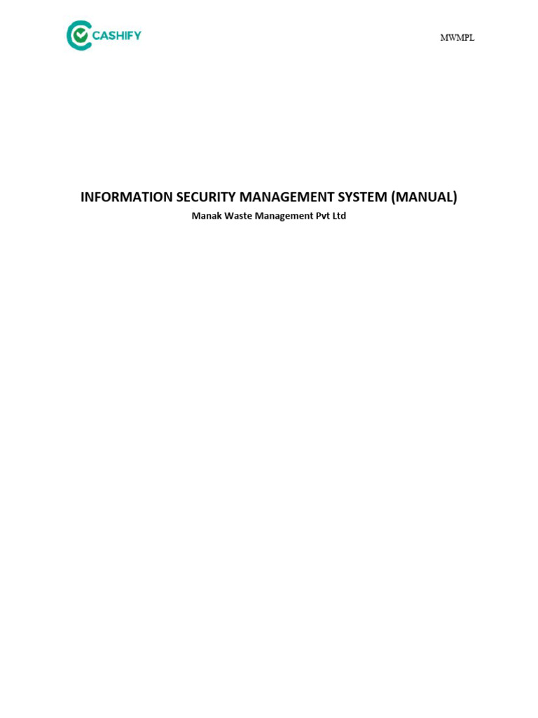 Toaz - Info Isms Manual PR | PDF | Information Security | Risk