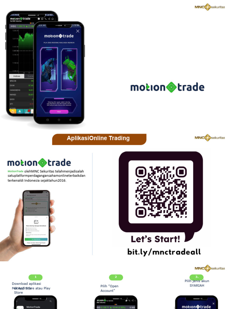 Tutorial Daftar Akun Motion Trade Syariah (Landscape) | PDF