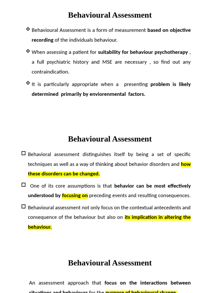 Behavioural Assessment 28th July 2024 | PDF | Behaviorism | Behavior