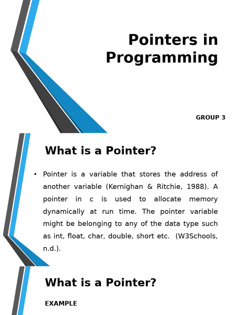 Group 3 Pointers | PDF | Pointer (Computer Programming) | Integer ...