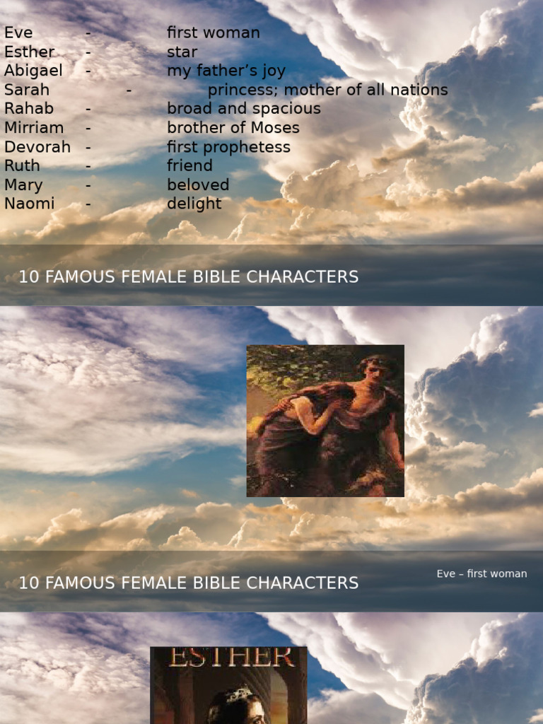 10 Famous Female Bible Characters | PDF