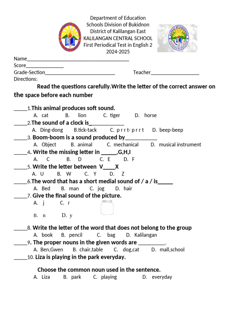 English 2 First Grading 2 | PDF | Linguistic Morphology | Grammar