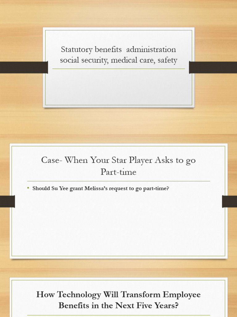 Employee Benefits and Social Security Overview | PDF | Pension | Employment
