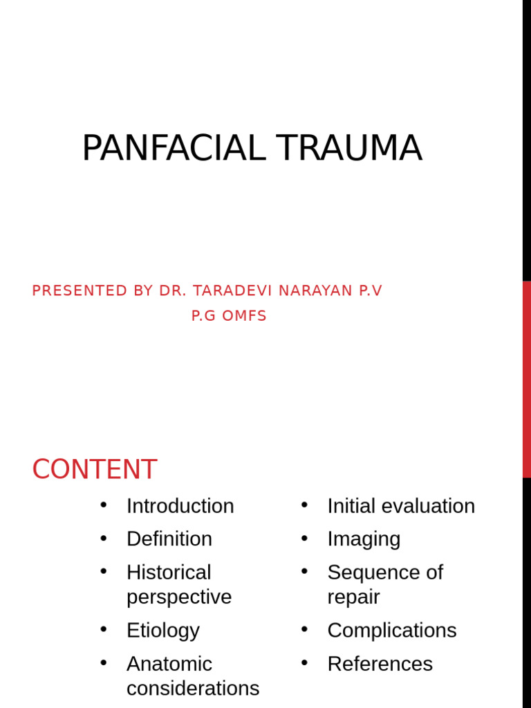 Comprehensive Guide to Panfacial Trauma | PDF | Injury | Diseases And ...