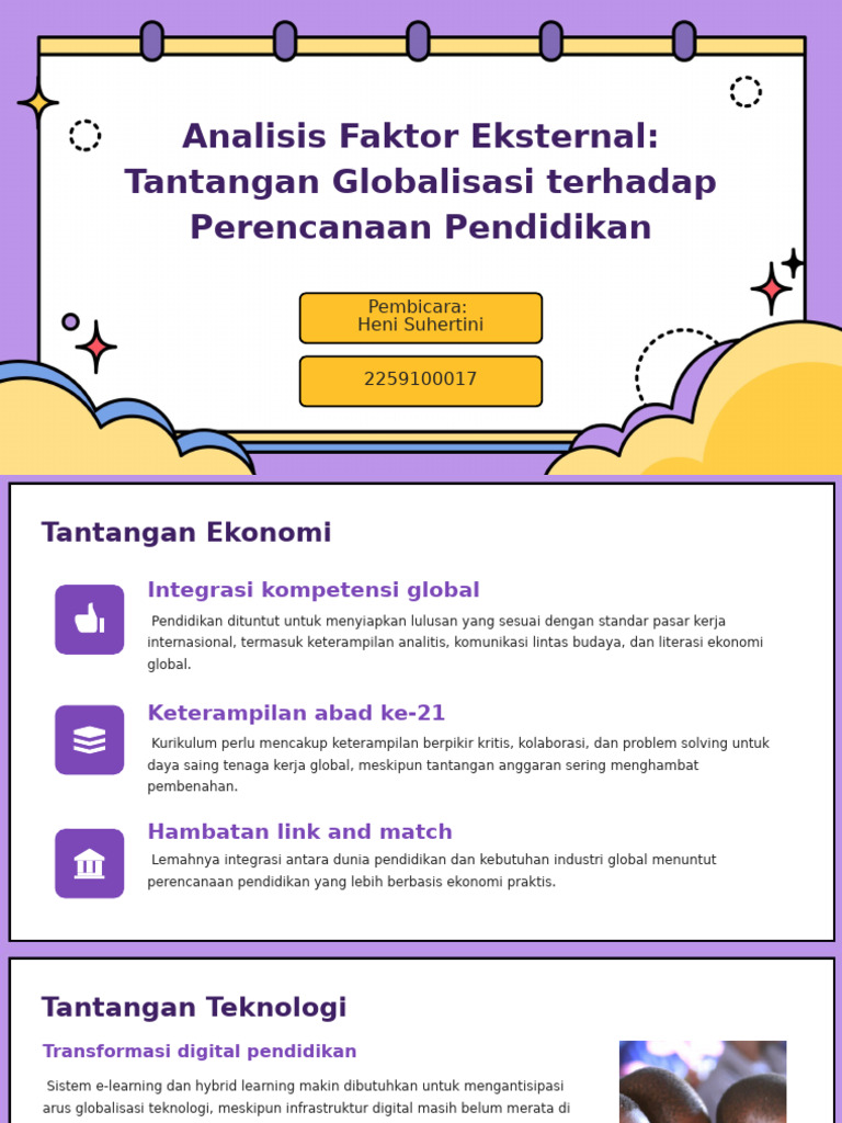 Analisis Faktor Eksternal Tantangan Globalisasi Terhadap Perencanaan ...