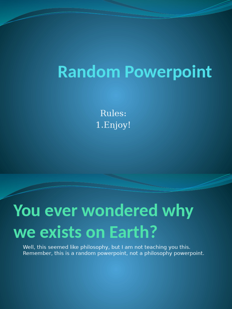 Engaging Random PowerPoint Presentation | PDF