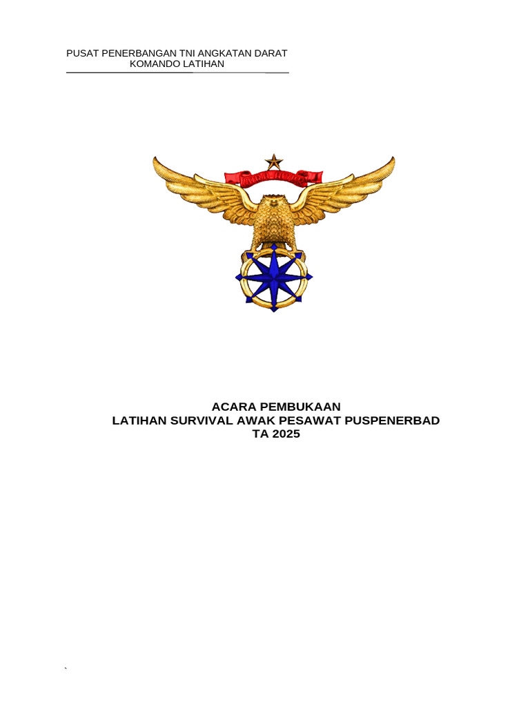 Pembukaan Latihan Survival Puspenerbad 2025 | PDF