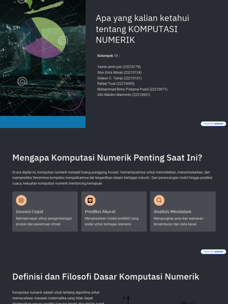 apa itu komputasi numerik | PDF