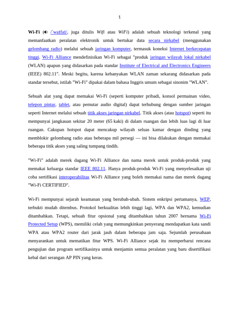 Dasar Dasar Wifi | PDF