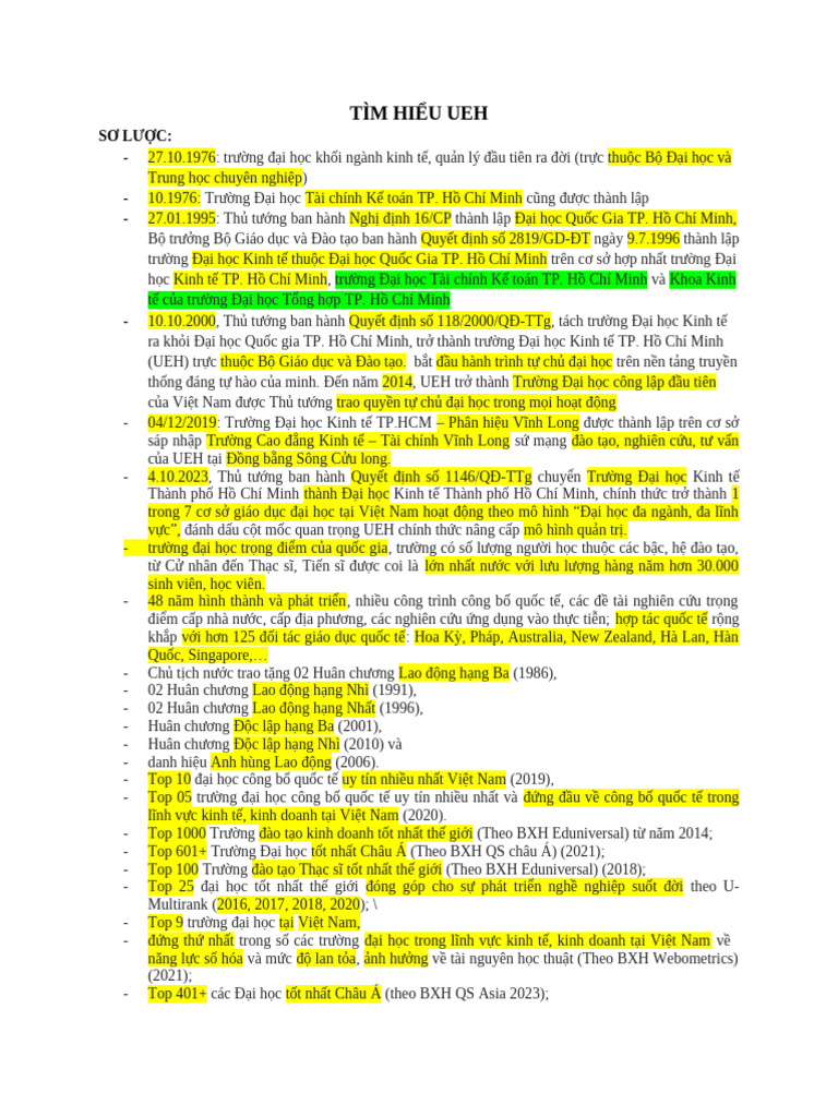 Tìm Hiểu Ueh | PDF