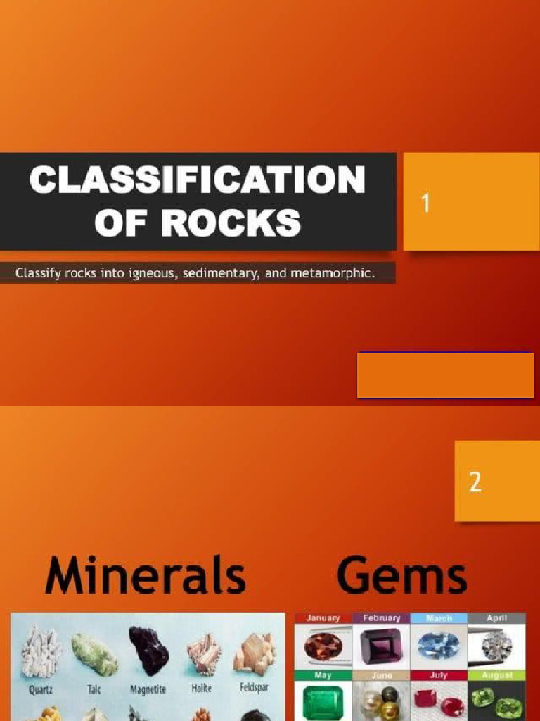 Classification of Rocks | PDF