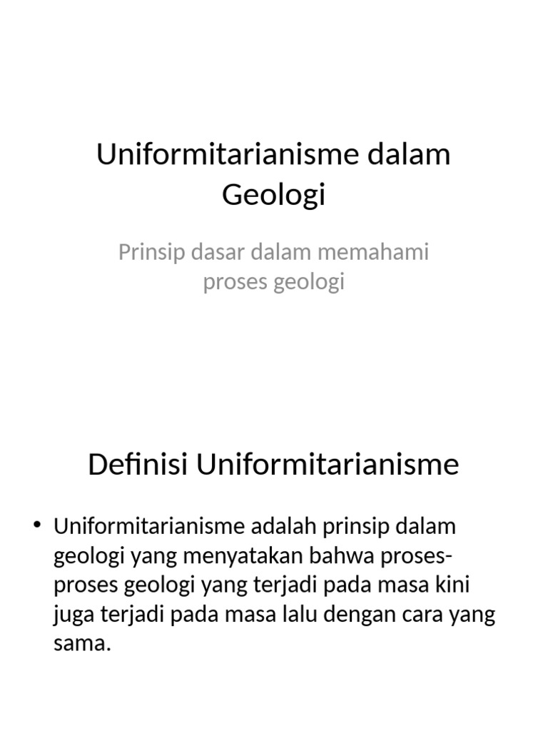 Uniformitarianisme_Geologi | PDF