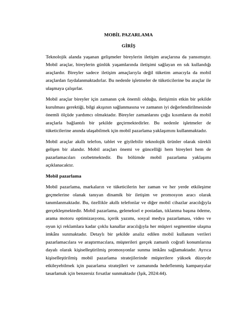 Mobil Pazarlama | PDF