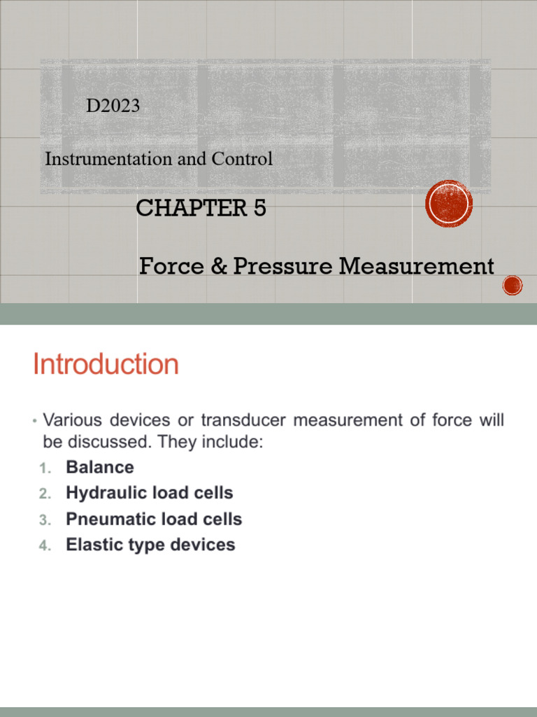 (Nakra & Chaudry) Chapter 5 Force and Pressure Measurement | PDF ...