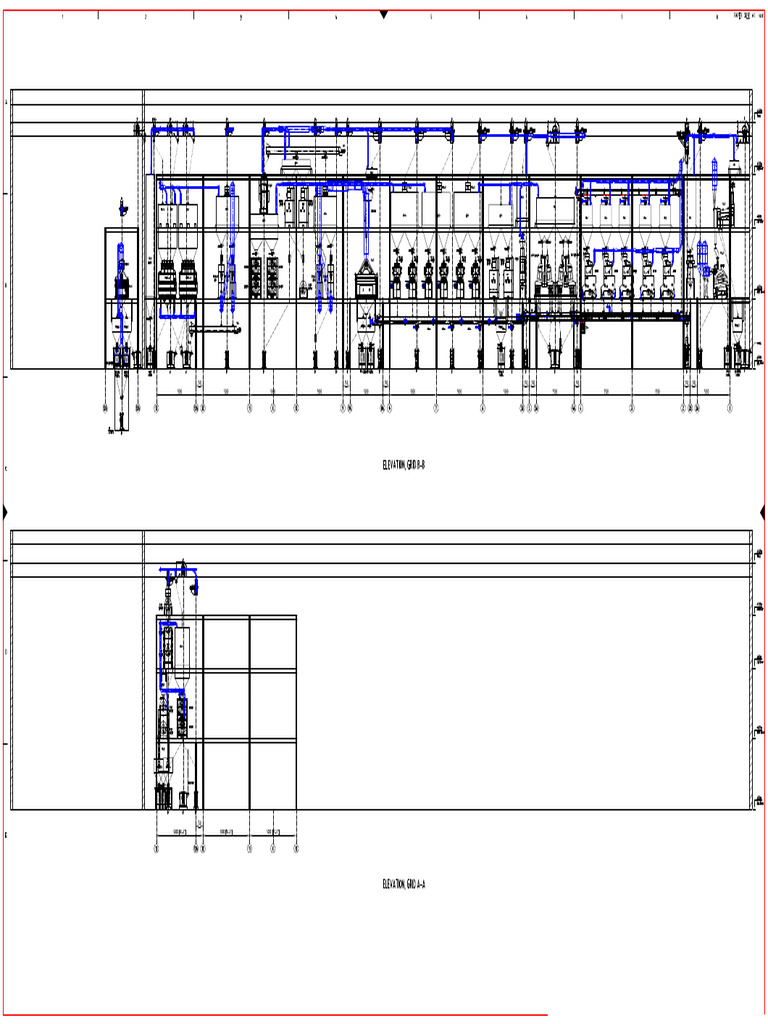 Mechanical Engineering Drawing Elevation Grid A A B B | PDF
