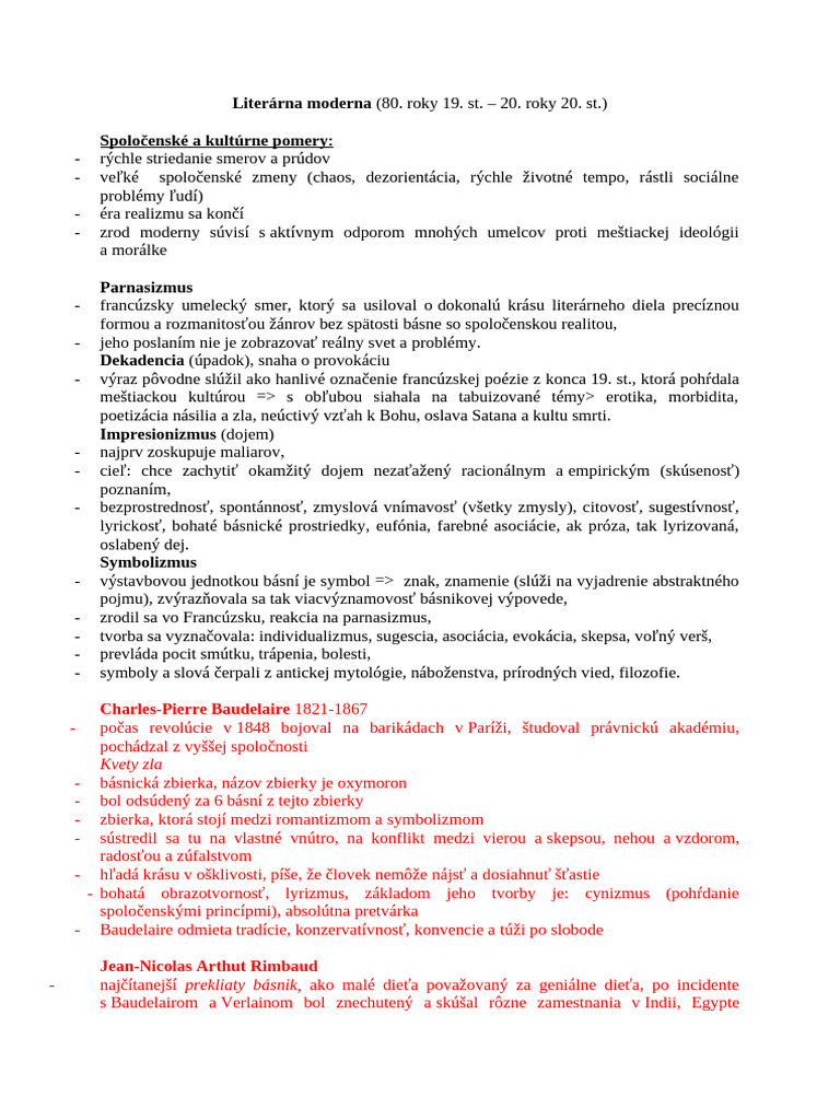 Literárna Moderna, Krasko Text | PDF