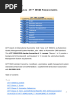IATF 16949 Clause Overview | PDF | Iso 9000 | Quality Management