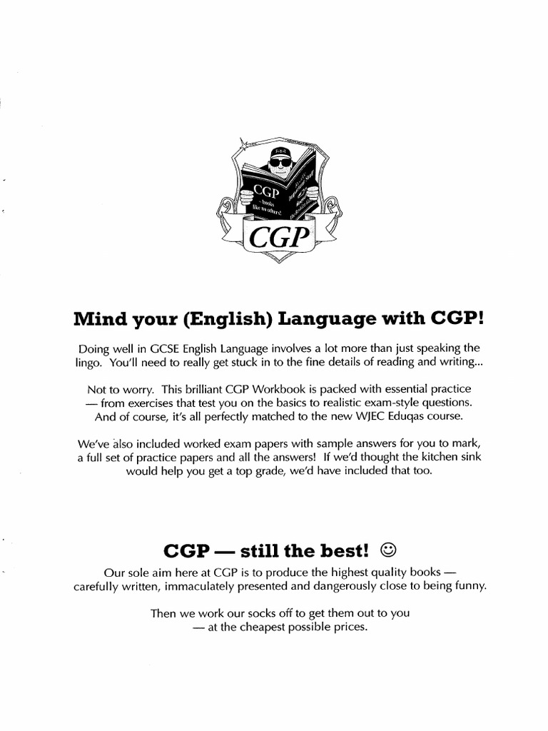Mind Your (English) Language CGP Workbook | PDF