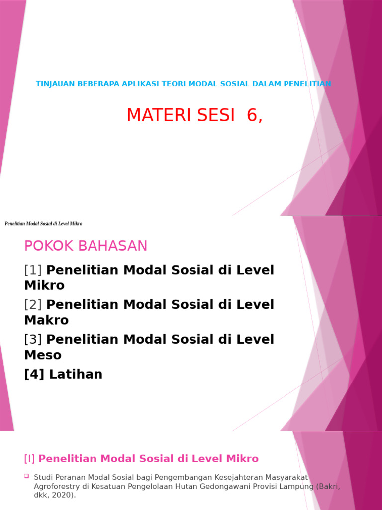 Teori Modal Sosial | PDF