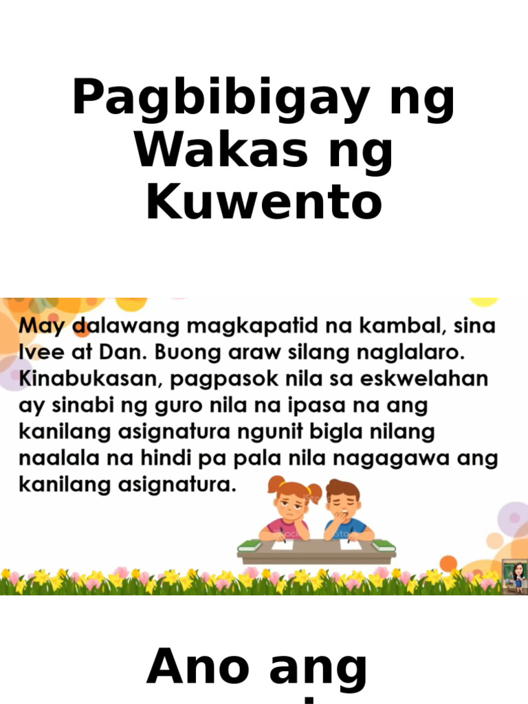 Pagbibigay NG Wakas NG Kuwento-Quarter 2-Week 2 | PDF